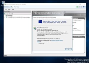 Windows Server 2016：Web server (IIS) version verification procedure | Shima System Academy